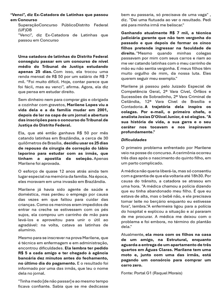 Catadora | PDF