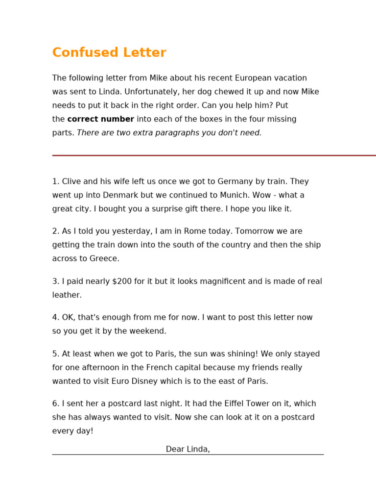 Confused Letter | PDF