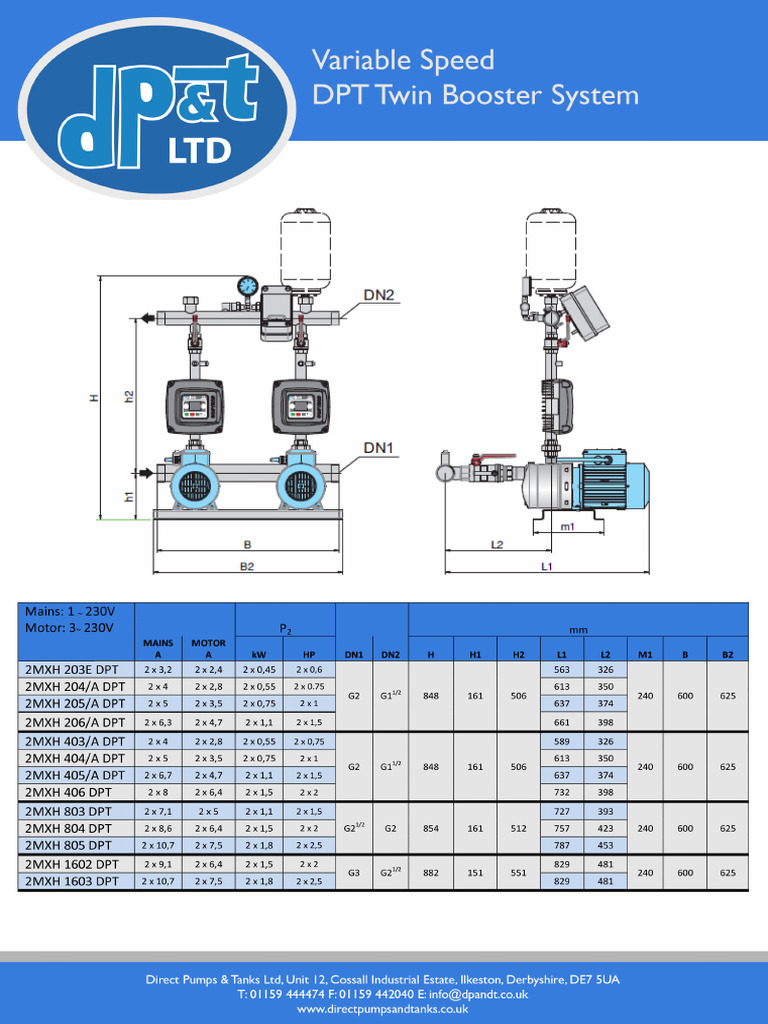 Variable Speed DPT Twin Booster System | PDF