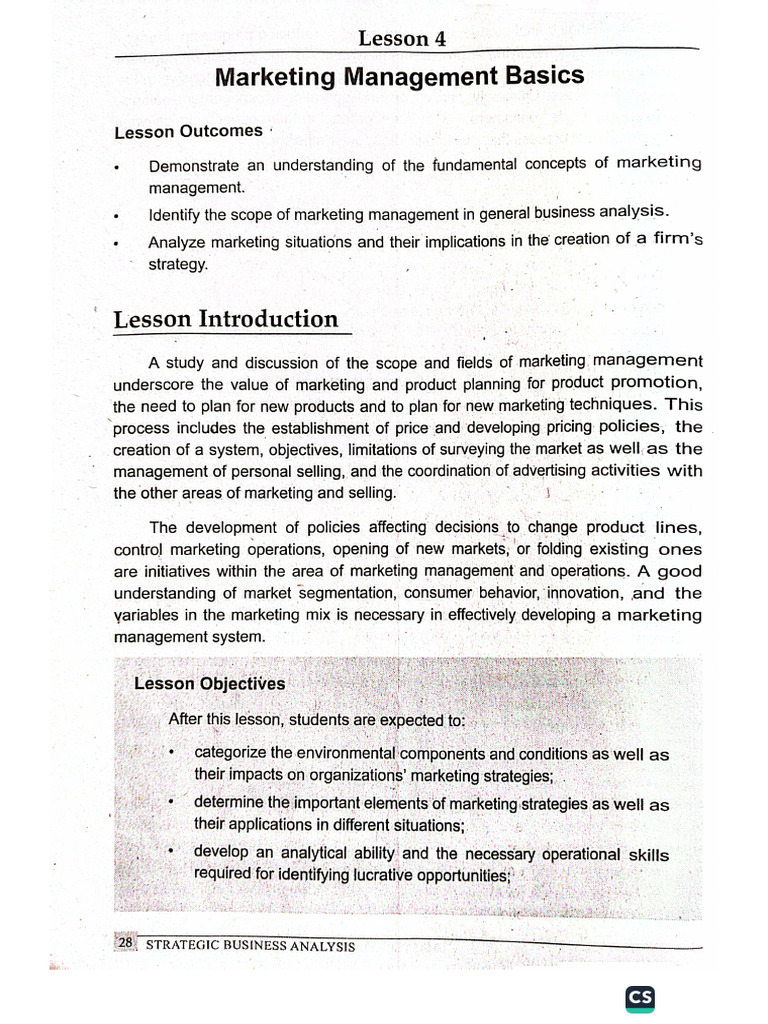 Chap1 Lesson 4 SBA | PDF