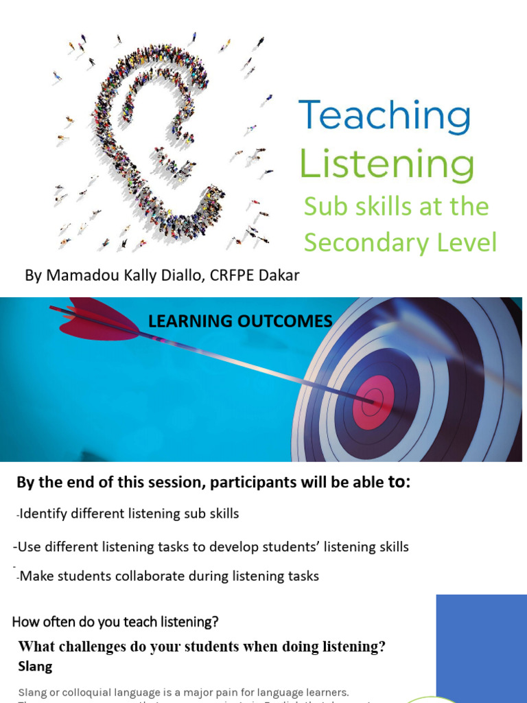 Teaching Listening Sub Skills at The Secondary Level | PDF | English As ...