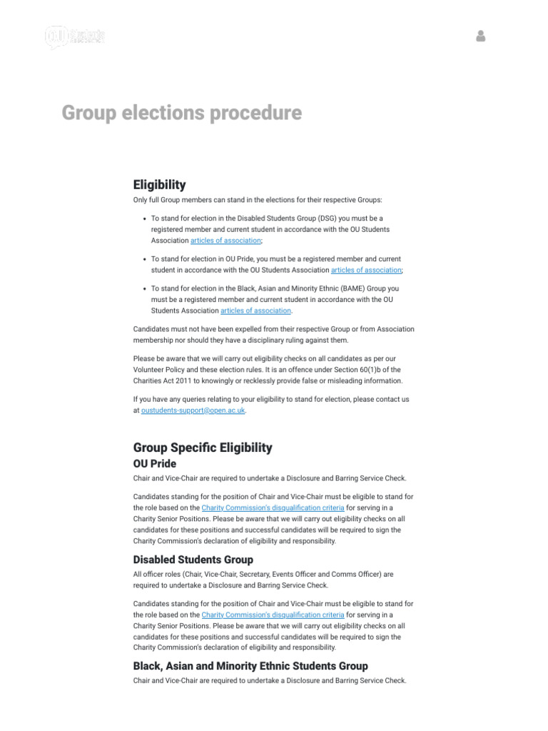 Group Elections Procedure | PDF | Elections | Voting