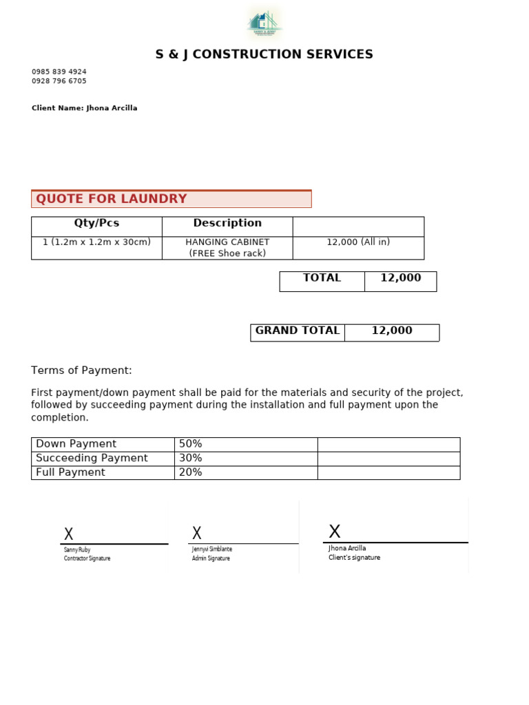 Quotation Laundry | PDF