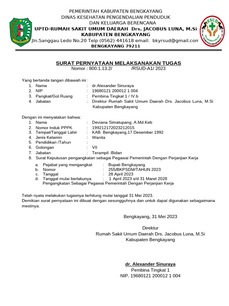 Format SPMT PPPK Nakes PPK | PDF