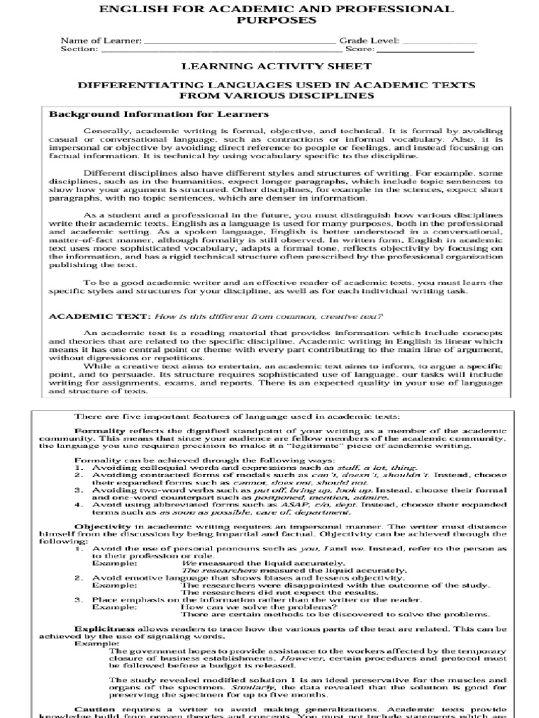 EAPP WEEK 1 ACTIVITY | PDF