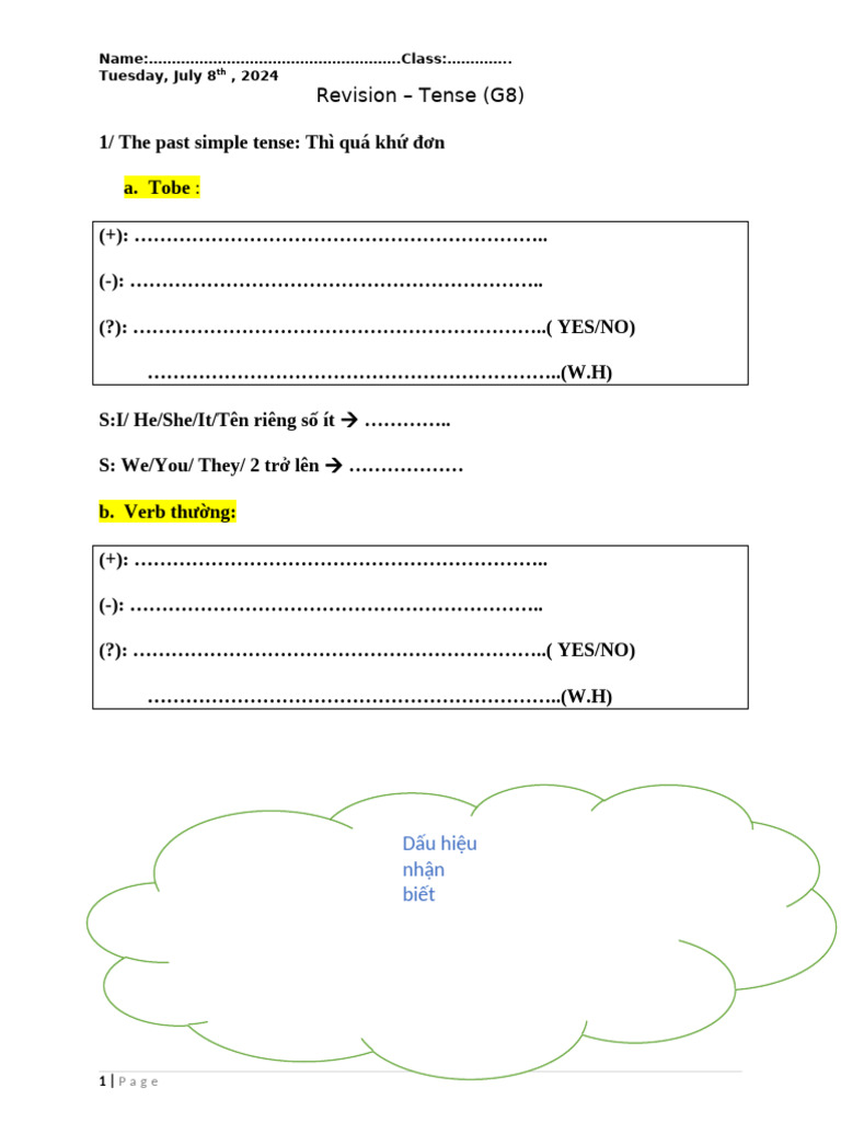 Checking Past Simple Tense | PDF