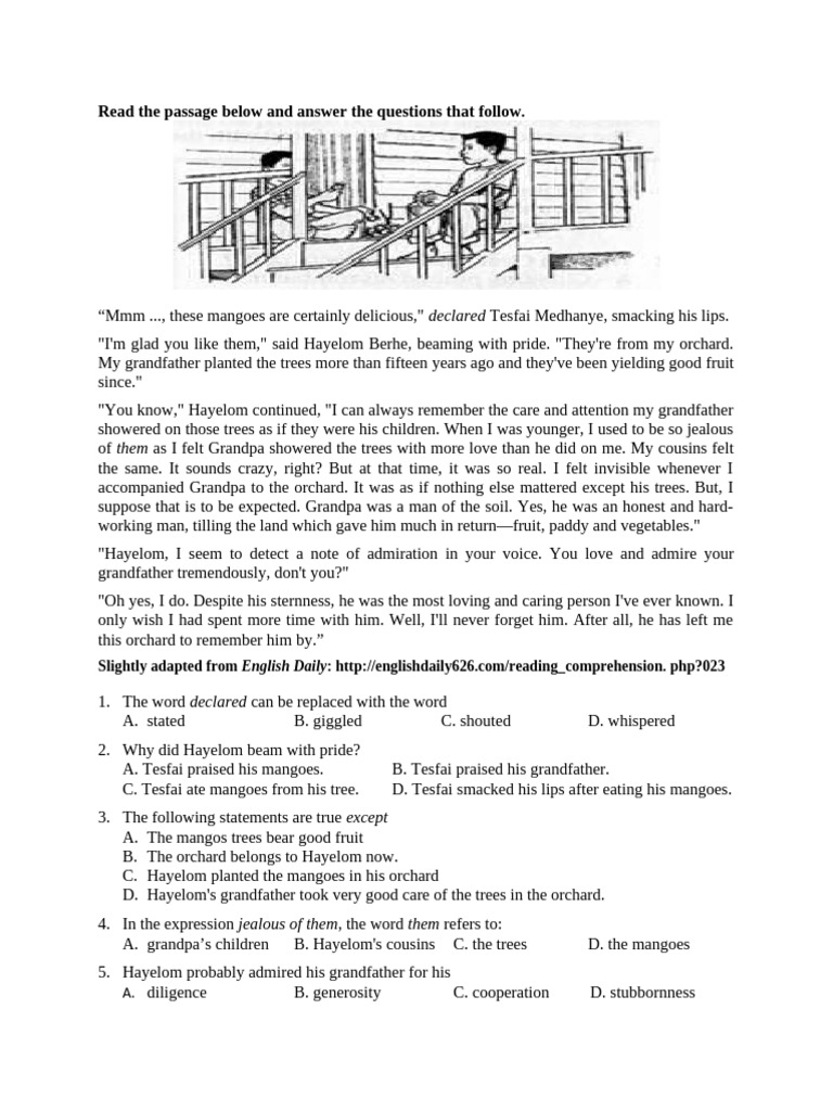 Hayelom's Orchard and Grandfather's Legacy | PDF