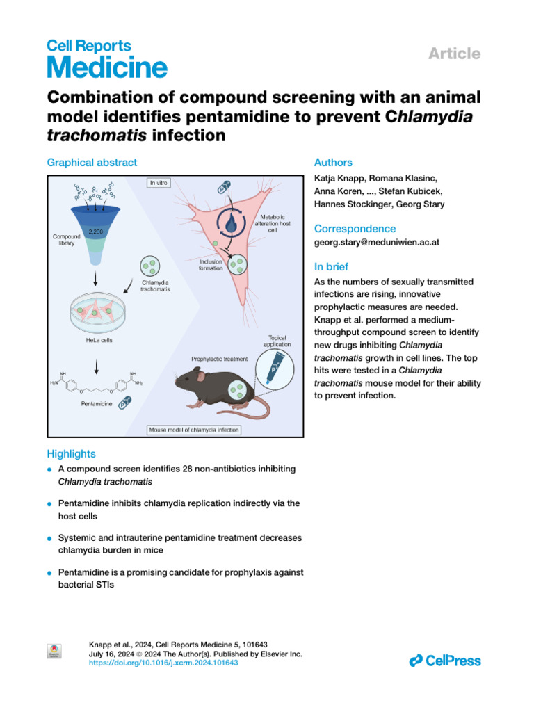 Combination of Compound Screening With An Animal M | PDF | Medical ...