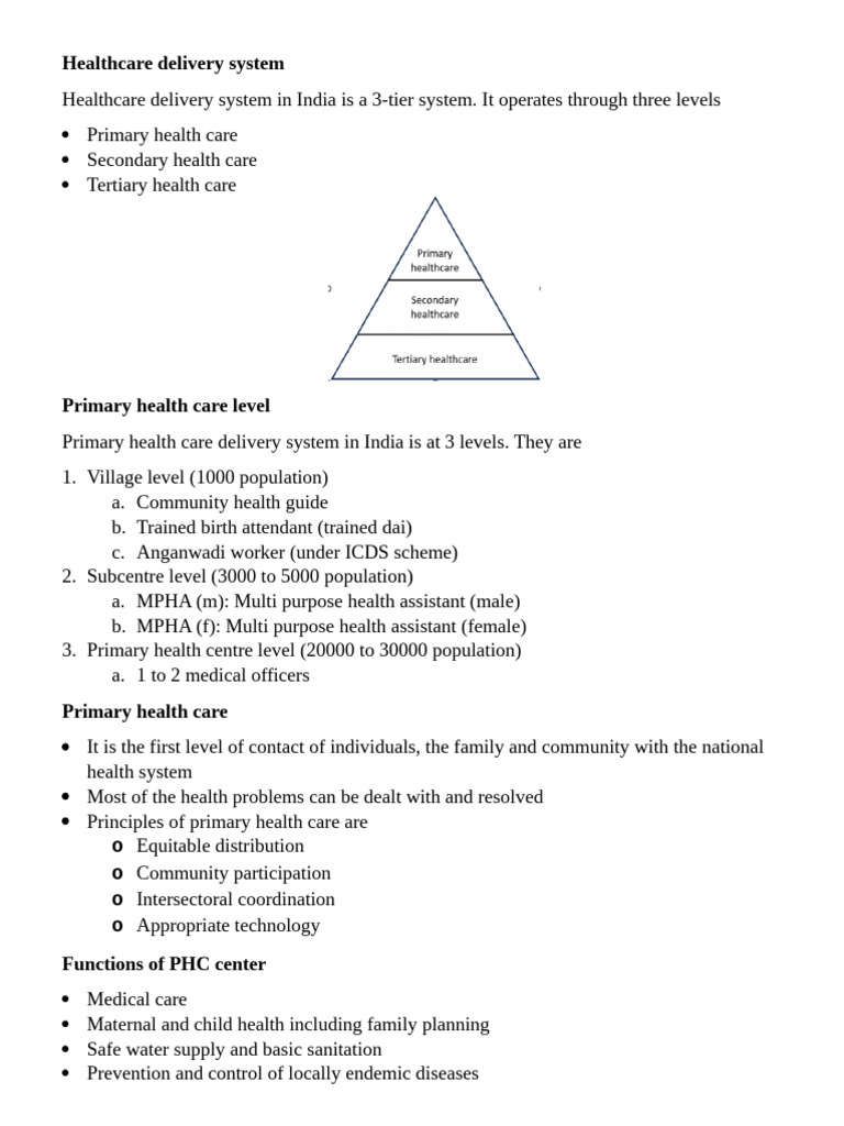India's Three-Tier Healthcare System | PDF | Health Care | Hospital