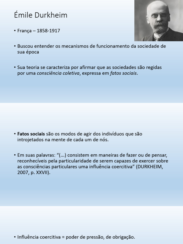 Clássicos Da Sociologia - Émile Durkheim | PDF | Émile Durkheim | Sociologia