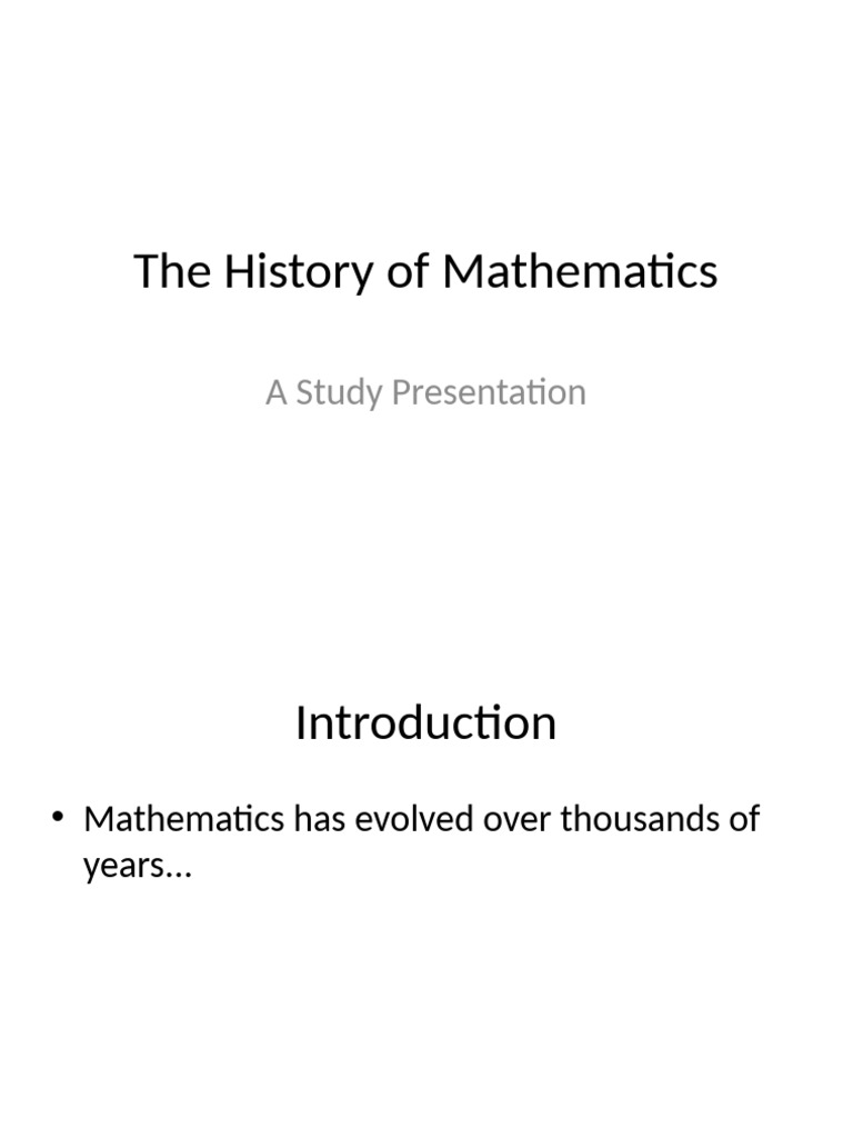The History of Mathematics | PDF
