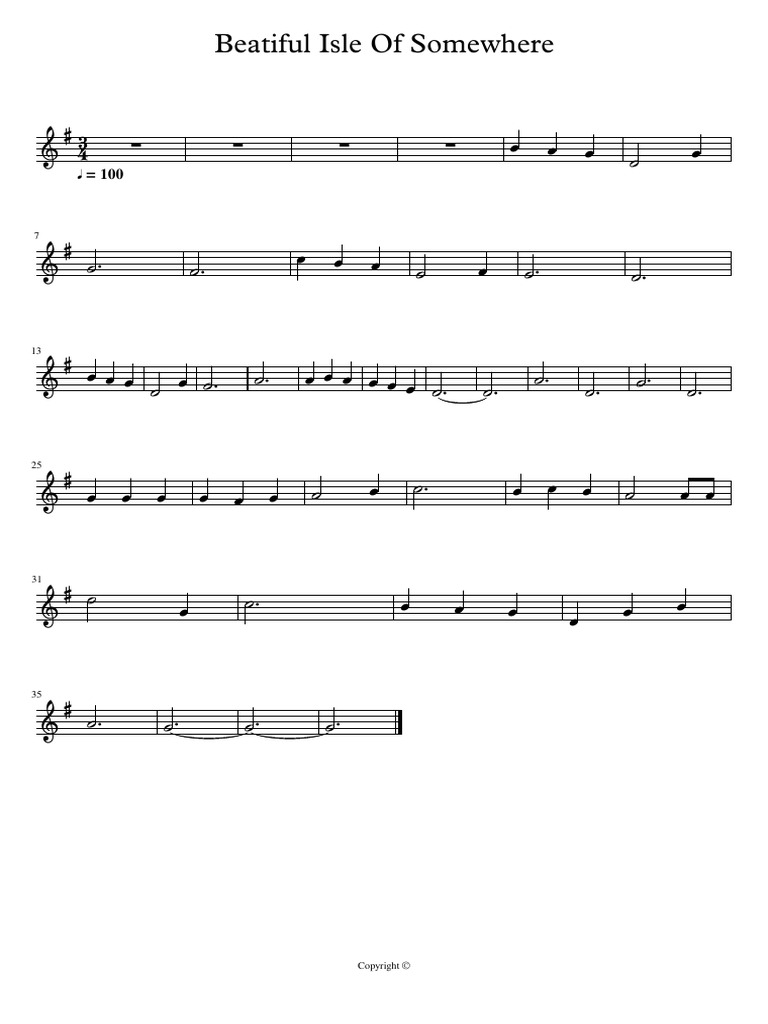 Beatiful Isle of Somewhere | PDF