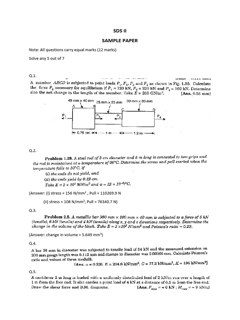 SDS II Sample Paper 1 | PDF