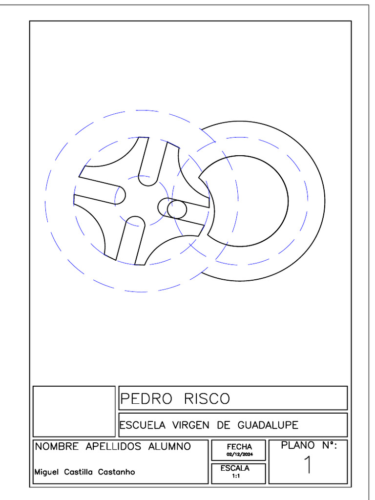Lámina Examen AutoCad Miguel Castilla Castanho Formato 2013-IMPRIMIR | PDF