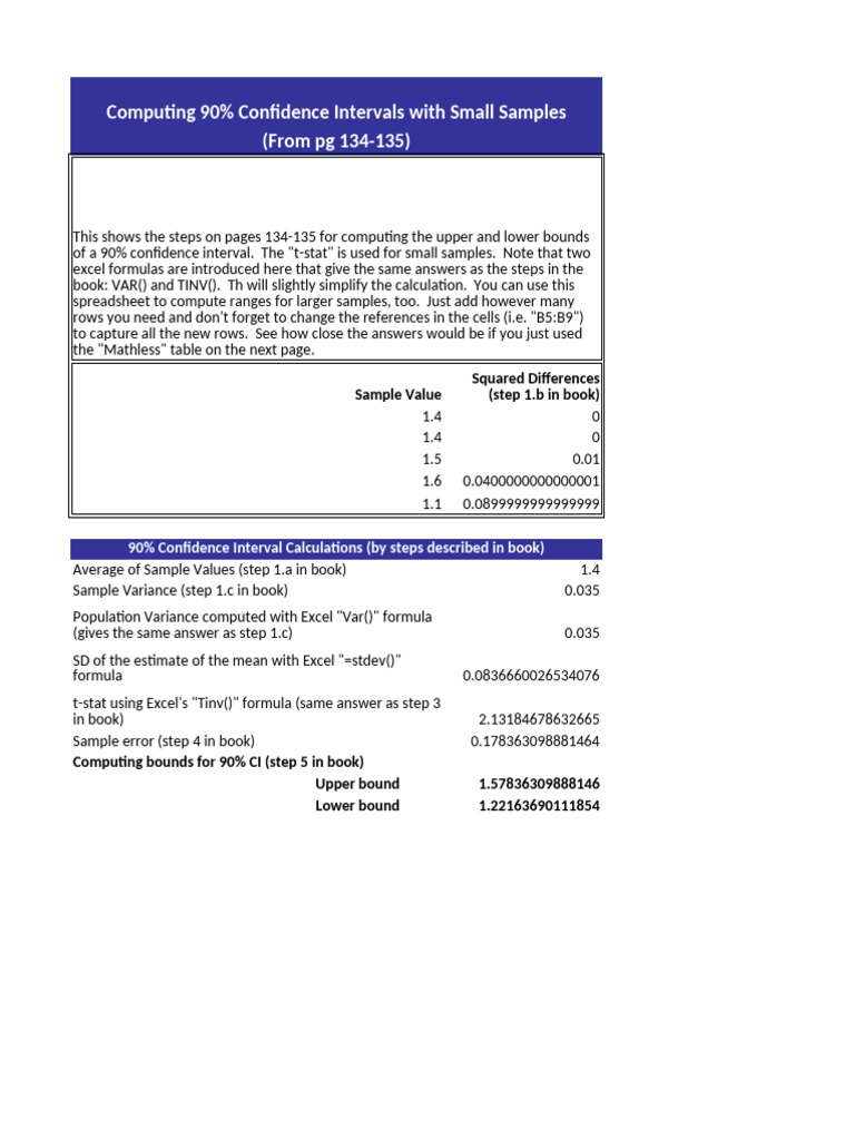 How To Measure Anything 3rd - Ed Ch.9 Examples | PDF | Standard Deviation | Confidence Interval