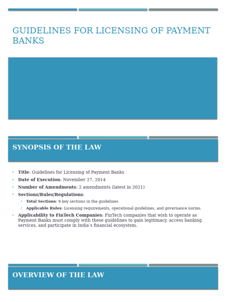 Guidelines for Licensing of Payment Banks | PDF | Banks | Governance