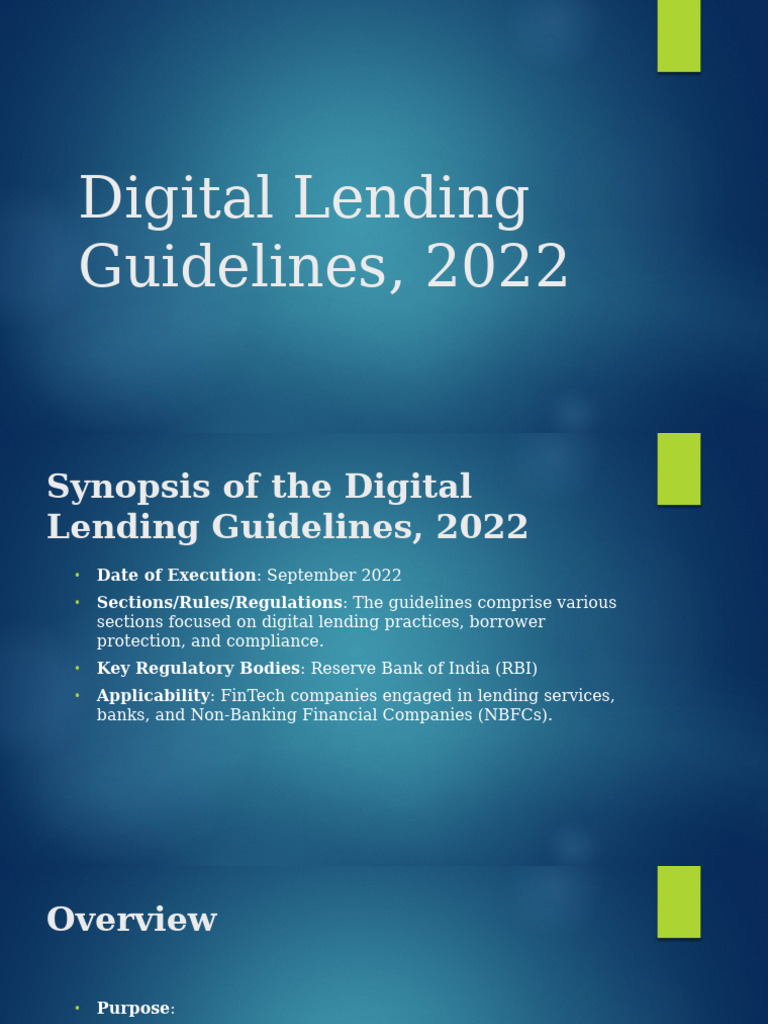 Digital Lending Guidelines, 2022 | PDF | Loans | Regulatory Compliance