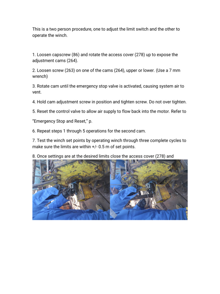 Adjust IR Limit Switch | PDF