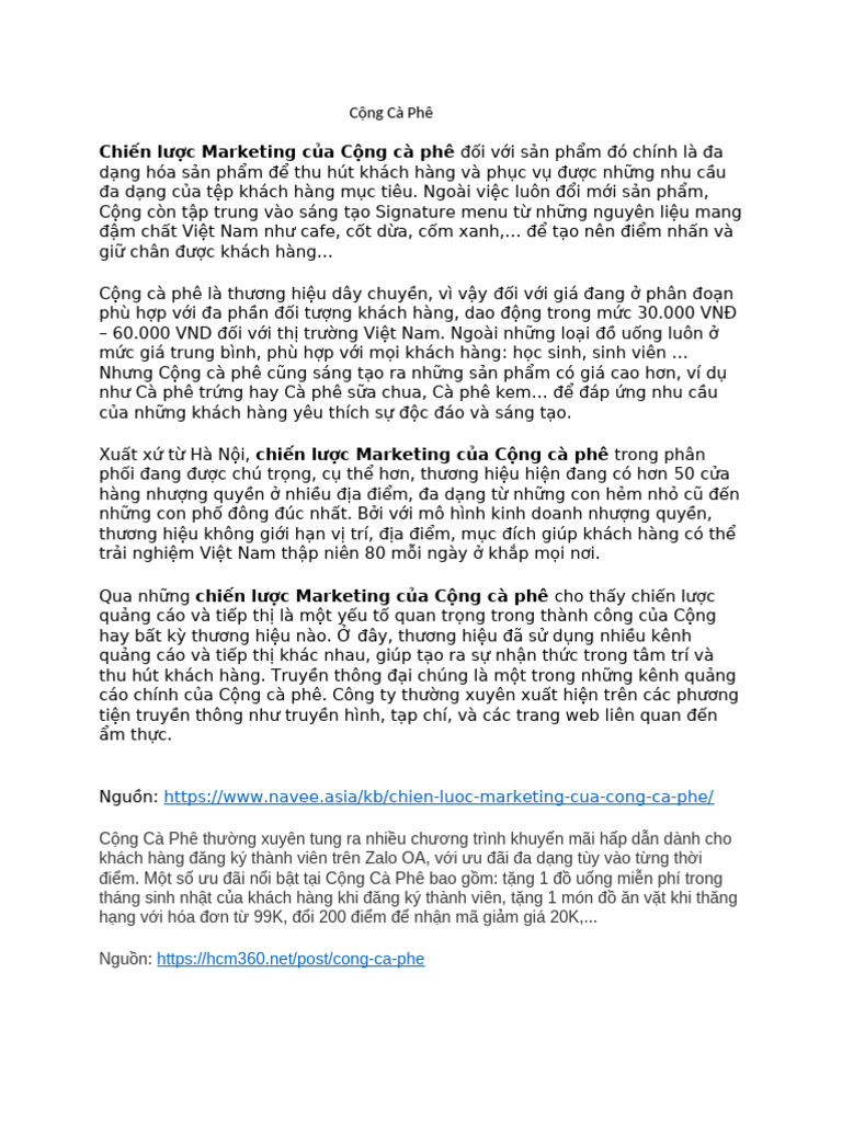 C NG Cà Phê | PDF
