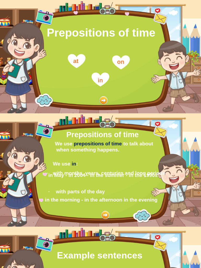 Prepositions of Time | PDF | Workweek And Weekend