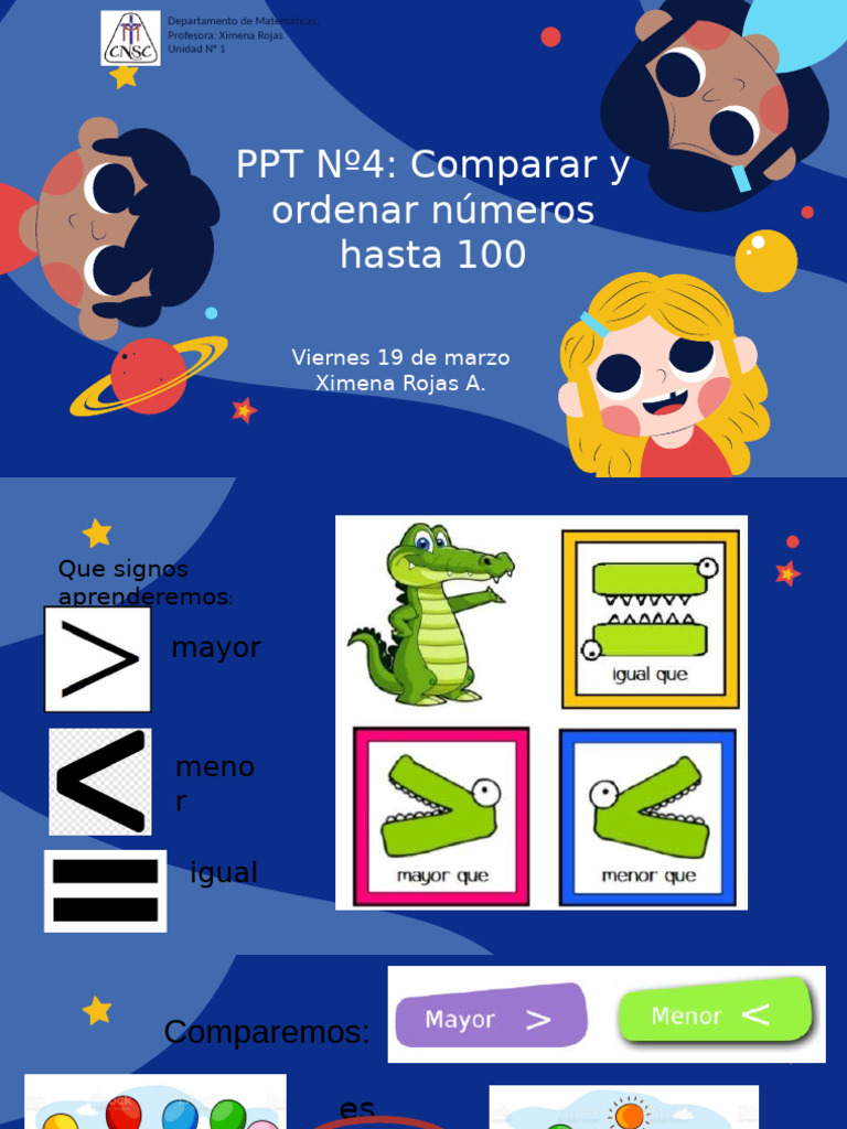 Nº4 Comparar y Ordenar Números Hasta 100 | PDF