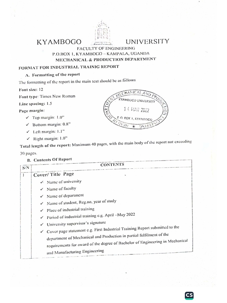 INTERNSHIP REPORT GUIDE | PDF