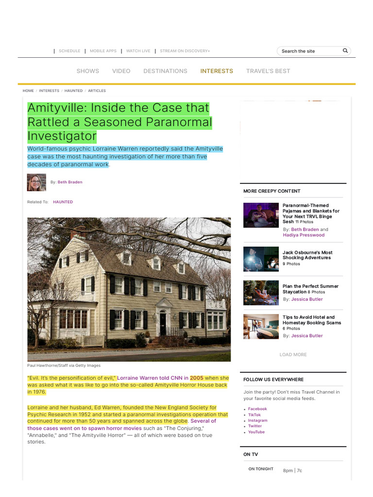 Amityville - Inside The Case That Rattled A Seasoned Paranormal ...