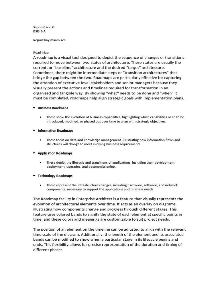 Sapon - Report Kay Maam Ace | PDF | Enterprise Architecture | Computing