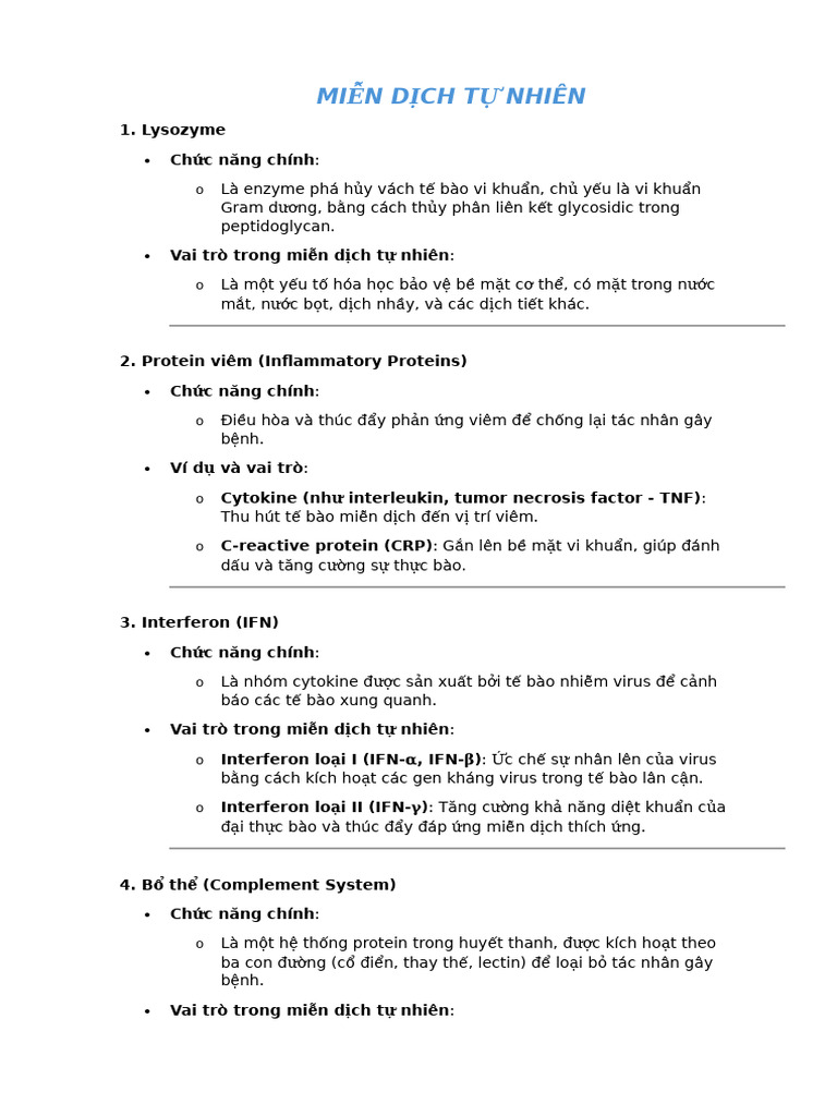 MIỄN DỊCH TỰ NHIÊN | PDF