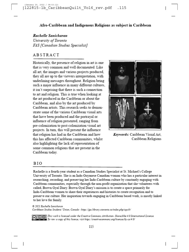 Afro-Caribbean and Indigenous Religions As Subject | PDF | Santería ...