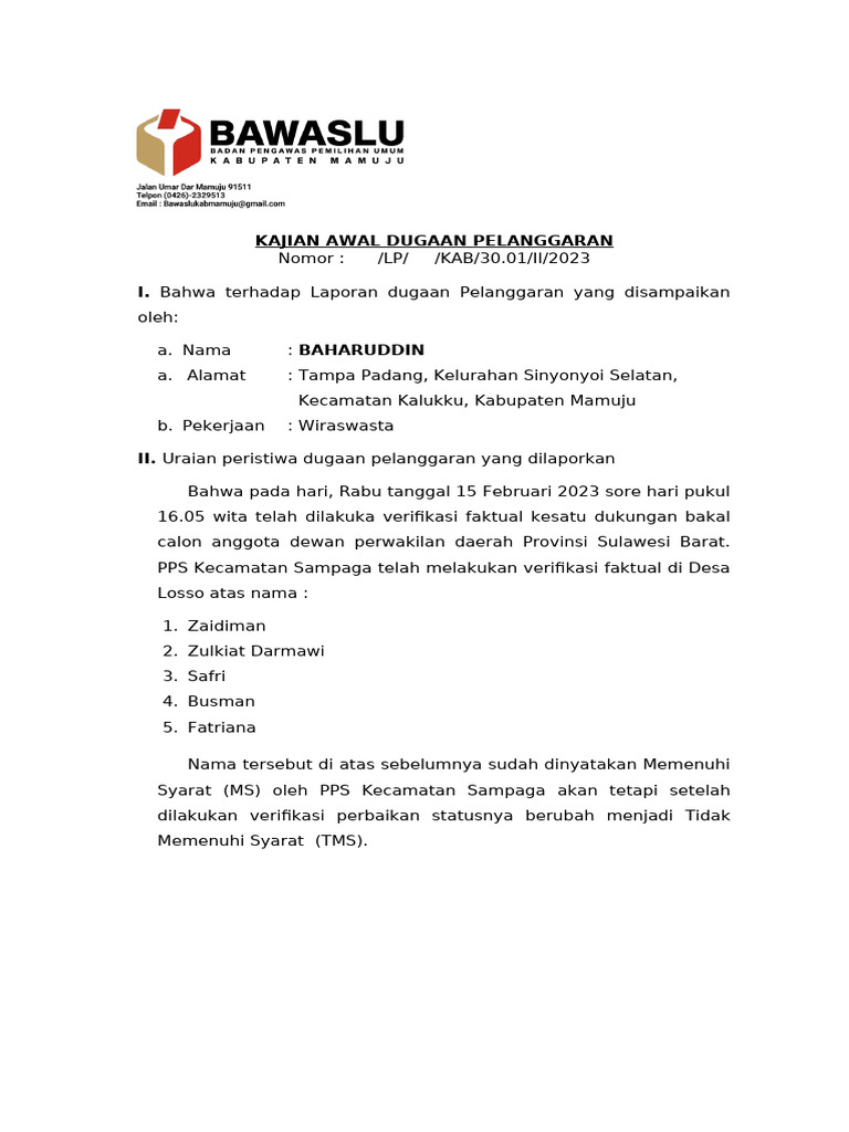 Form B.7 Kajian Baharuddin | PDF