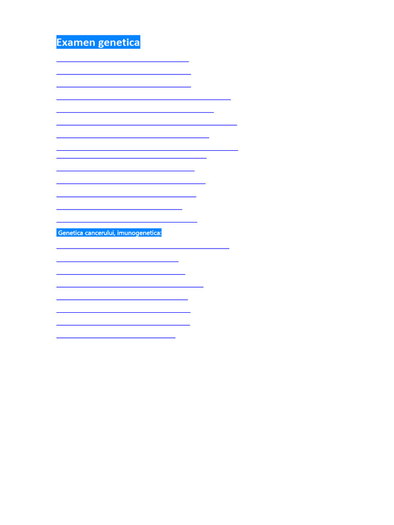 Examen Genetica | PDF