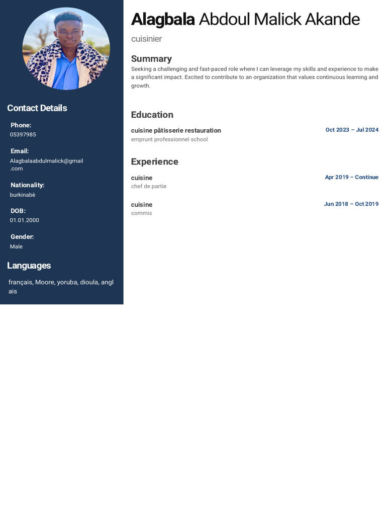 Alagbala Resume 914 | PDF