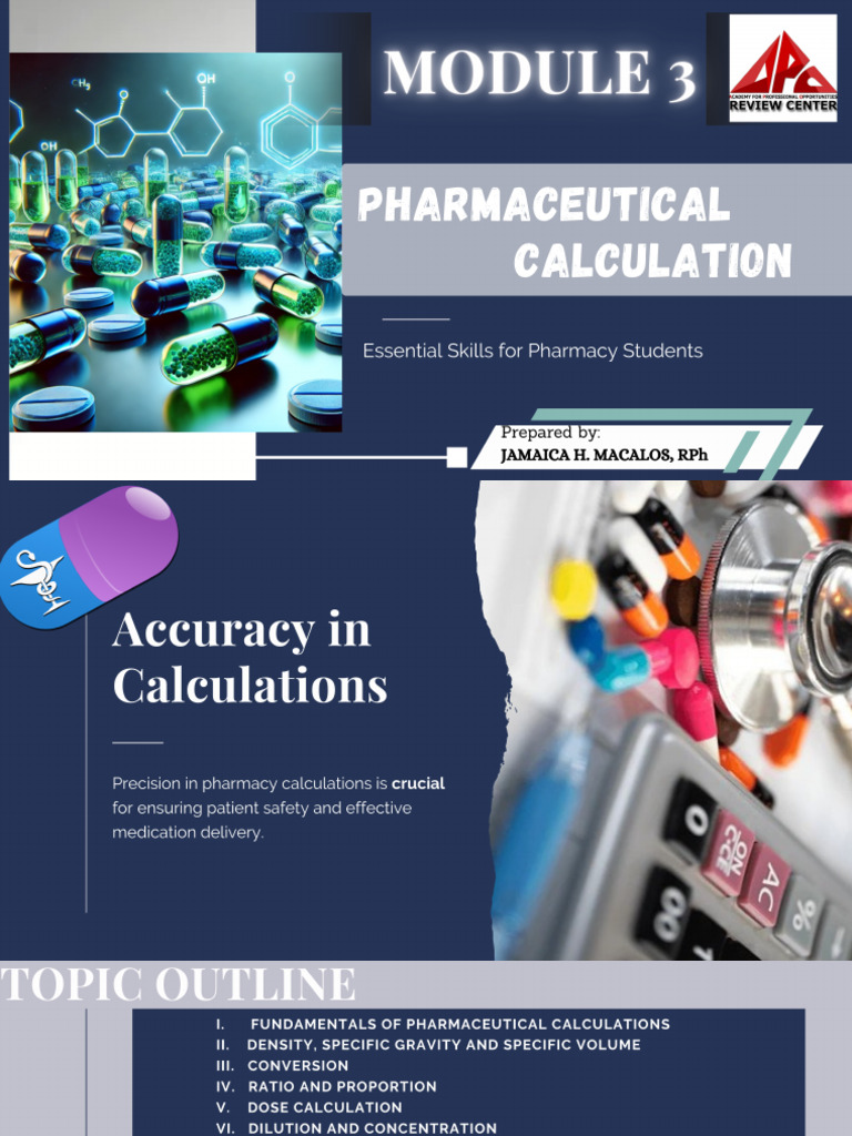 Pharmaceutical Calculation | PDF