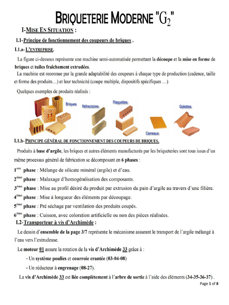 Sujet 1 Construction Mecanique 2021 | PDF