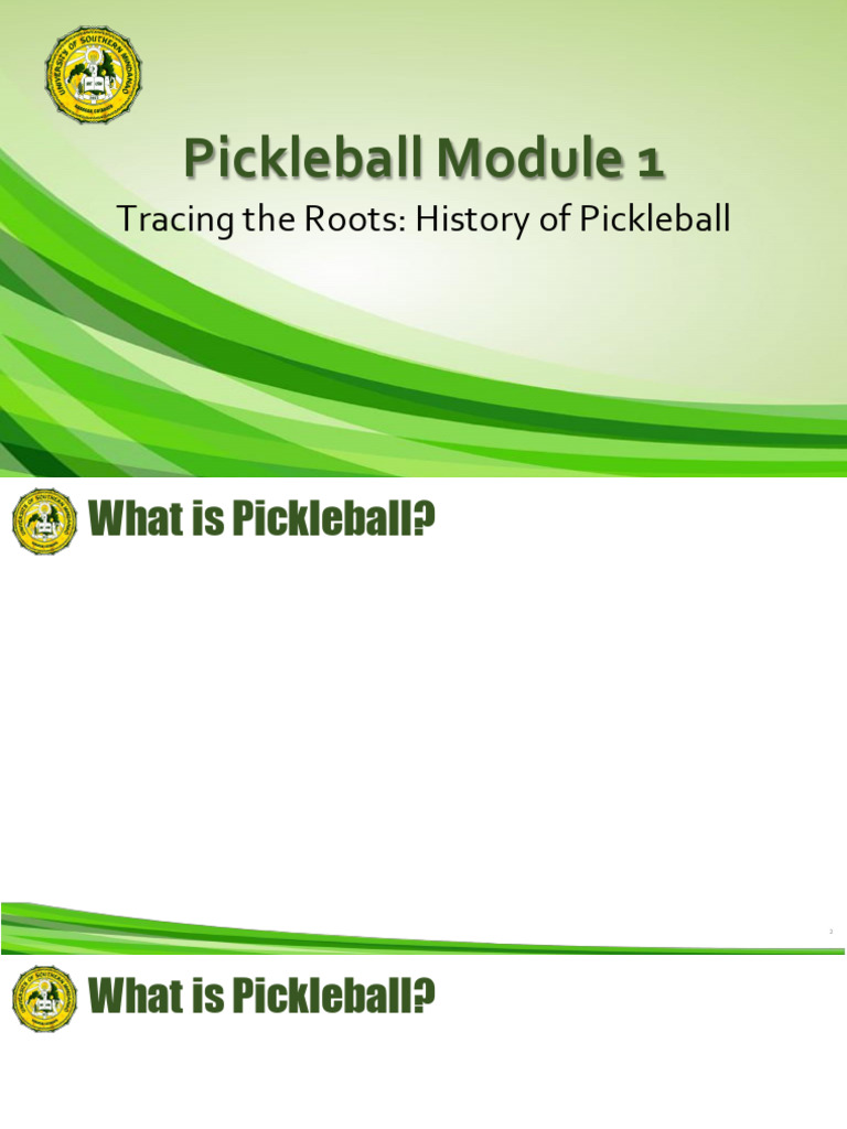 Pathfit 4 Module 1 3 Pickleball | PDF | Sports | Ball Games