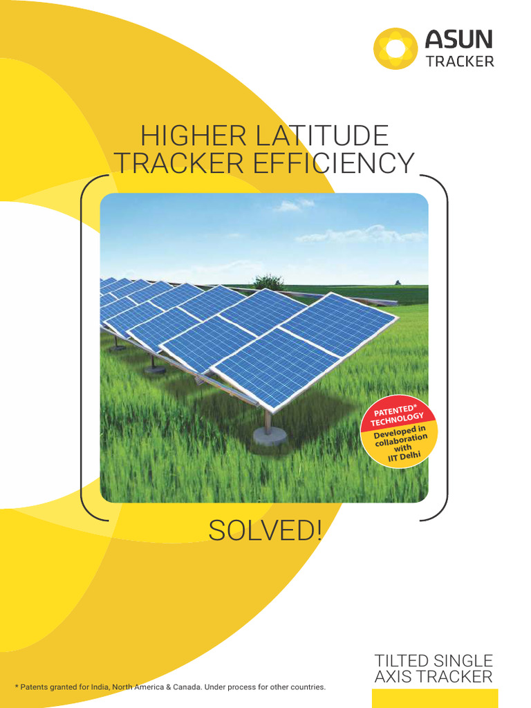 Asun Tilted Single Axis Tracker Benefits | PDF