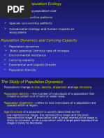 Population Dynamics Study Notes 2024 | PDF | Ecology | Population
