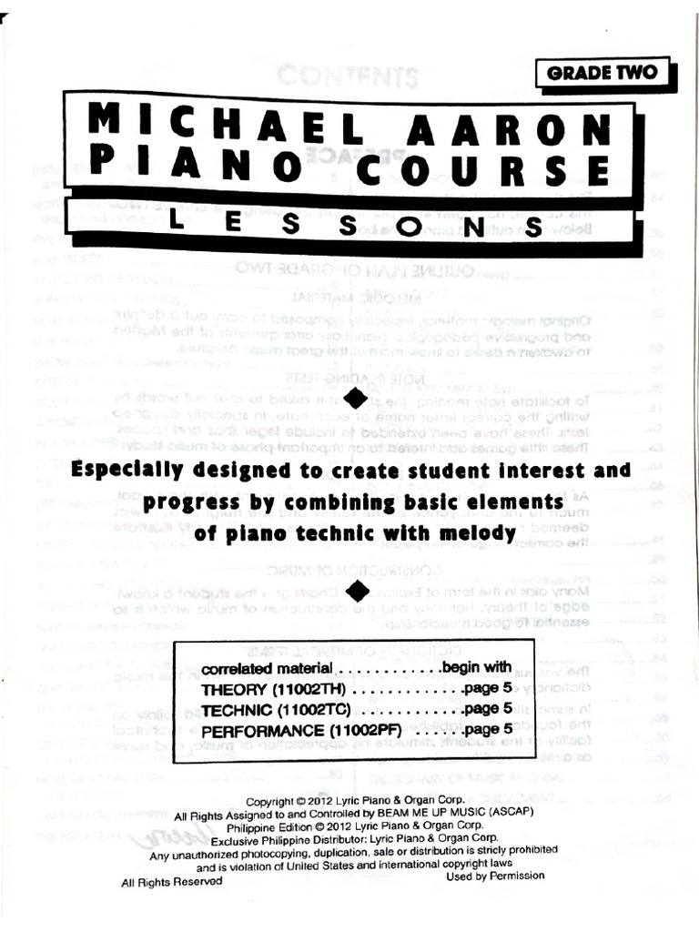 2 Michael Aaron Piano Course | PDF