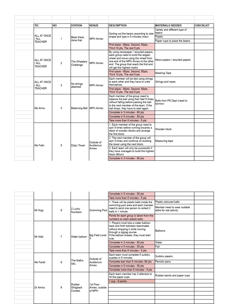 EXPLORACE (Interact Team Building) | PDF