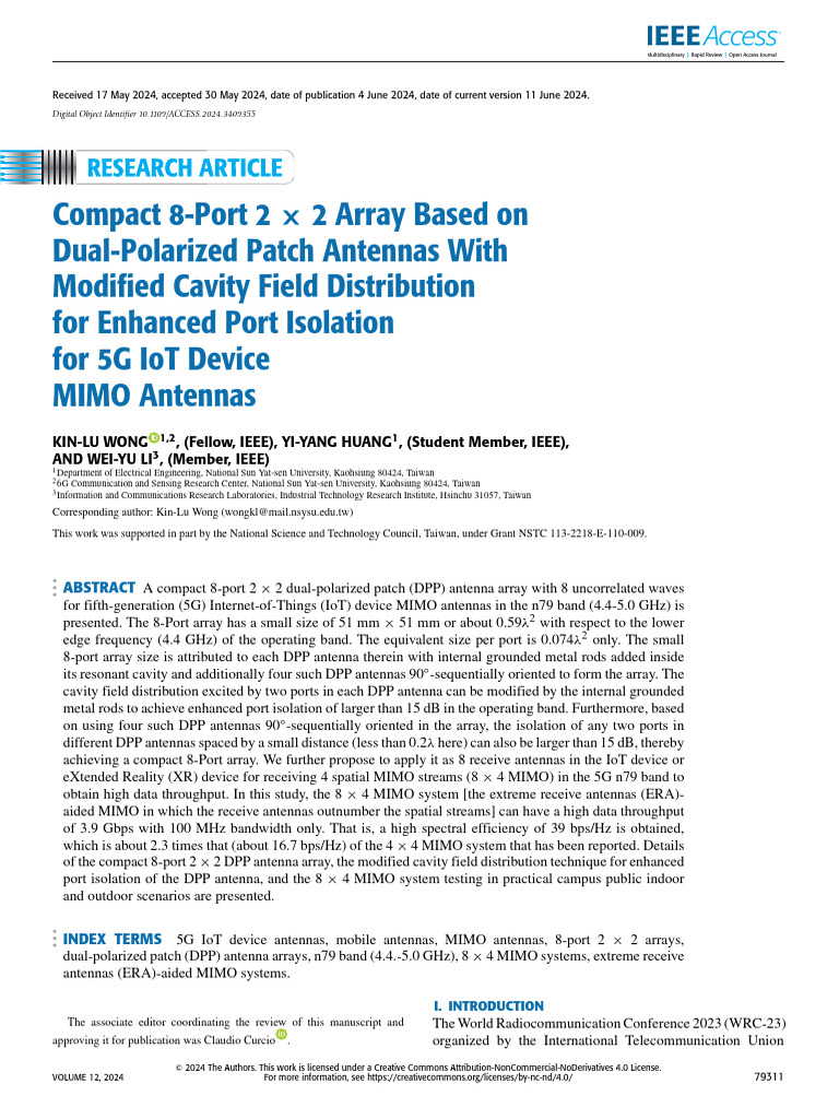 Compact 8-Port 22 Array Based On Dual-Polarized Patch Antennas With ...
