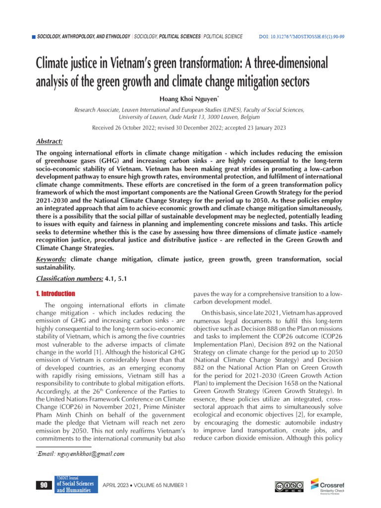 305-Original Research-1176-2-10-20240222 | PDF | Climate Change Mitigation | Climate Change