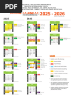 CIS School Calendar 2025-26 Overview | PDF | Academic Term | Observances