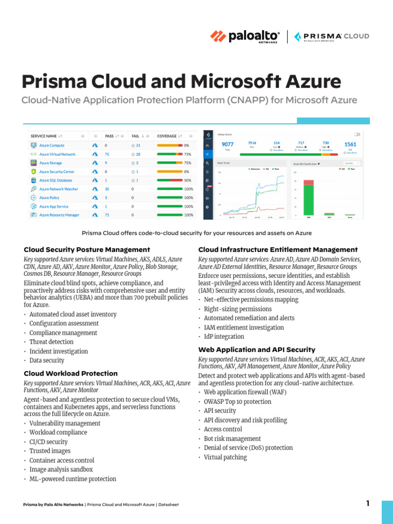 prisma-cloud-for-microsoft-azure | PDF | Microsoft Azure | Cloud Computing
