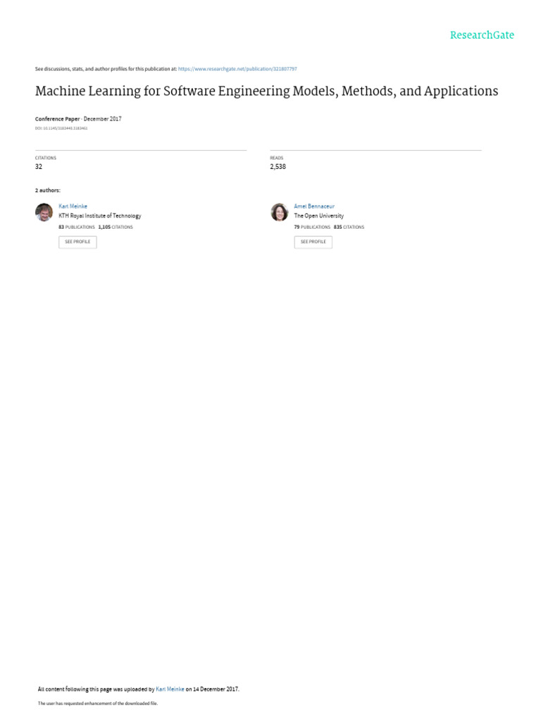Machine Learning Software Engineering | PDF | Machine Learning ...