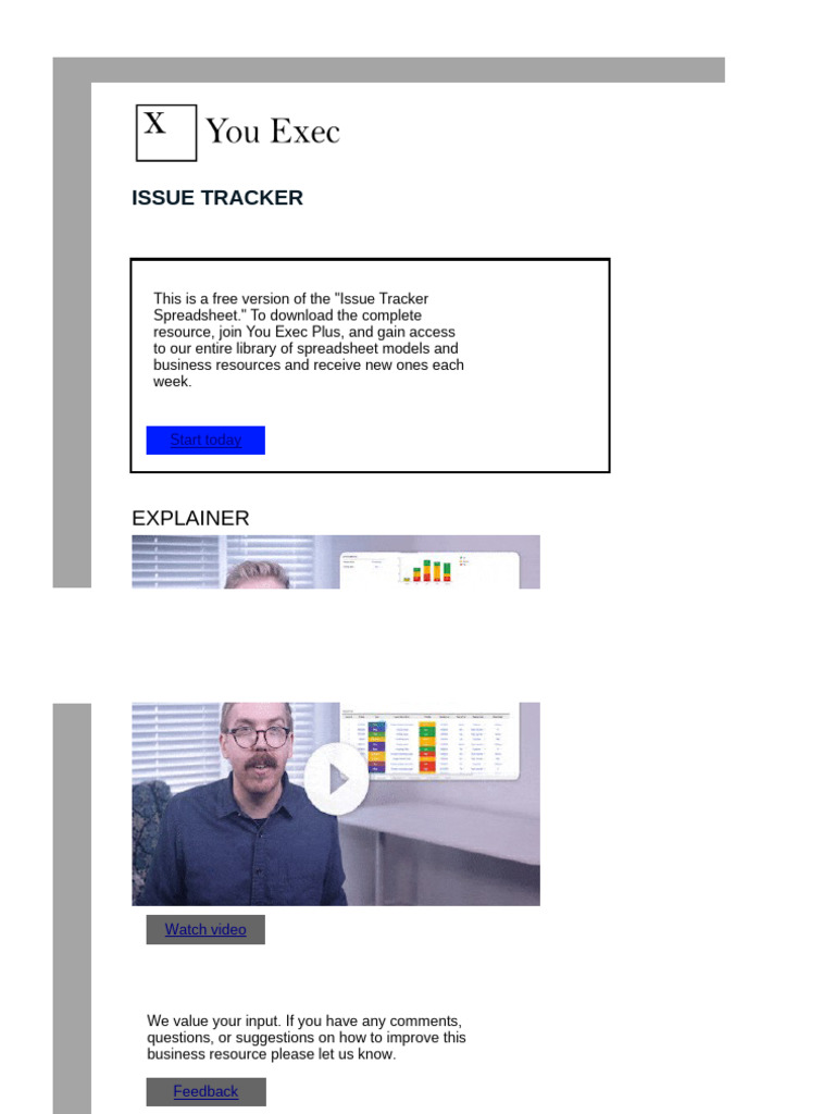 You Exec - Issue Tracker Free | PDF | Word Press | Computing