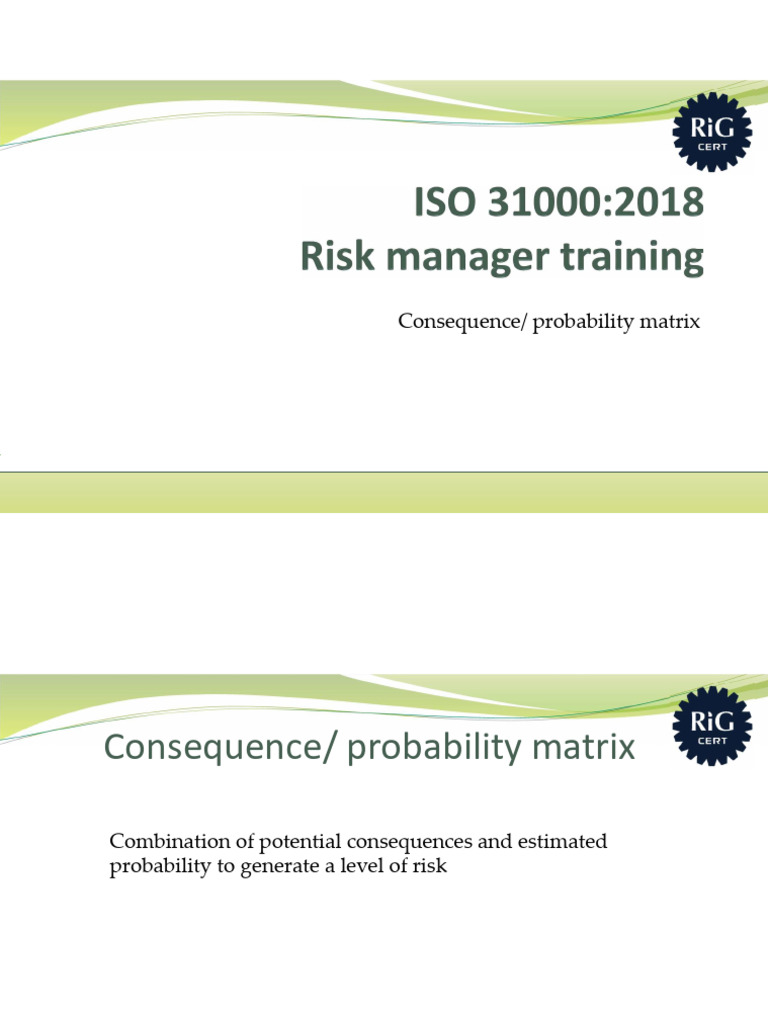 Consequence Probability Matrix Overview | PDF | Risk
