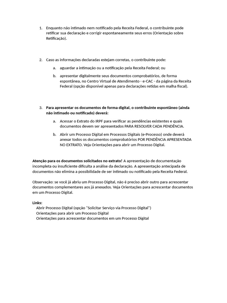Retificação de Declaração IRPF: Guia Prático | PDF