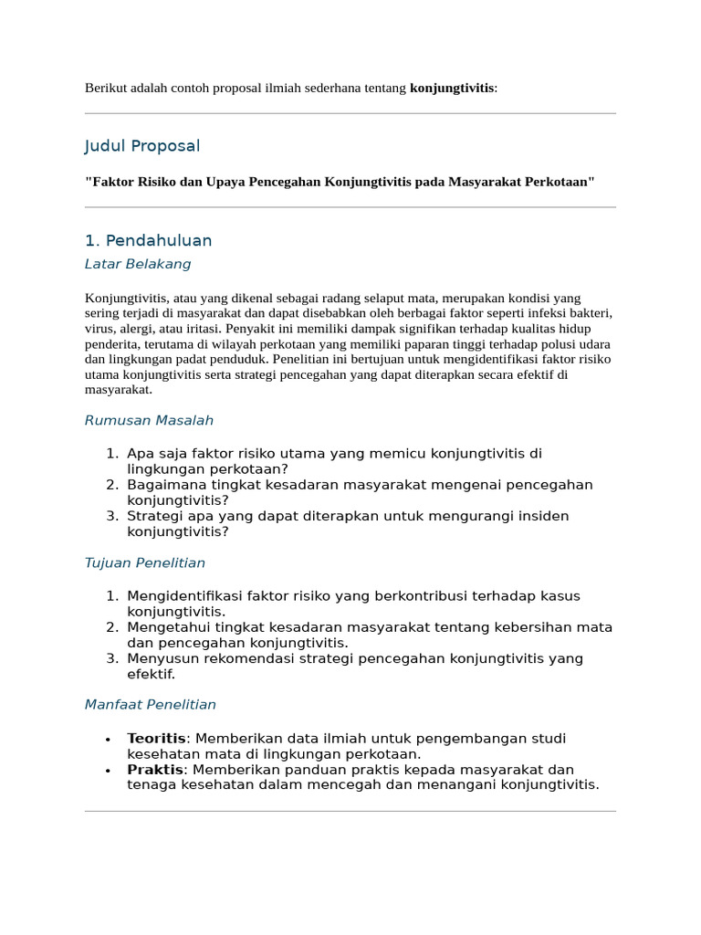 contoh proposal ilmiah | PDF
