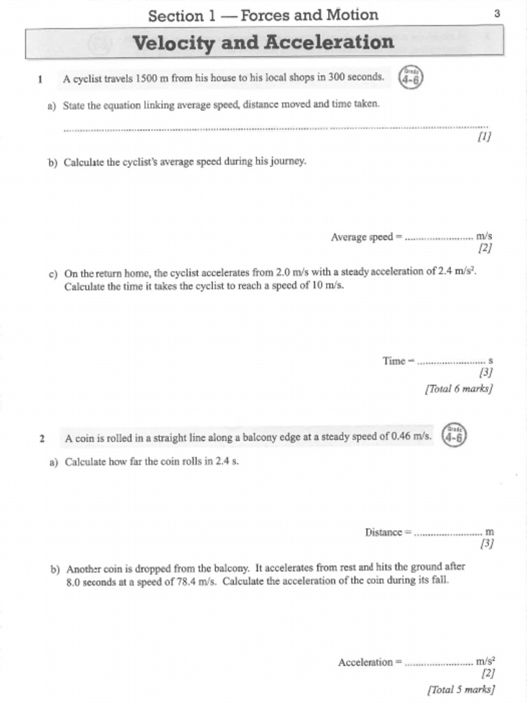 1. Forces Workbook | PDF